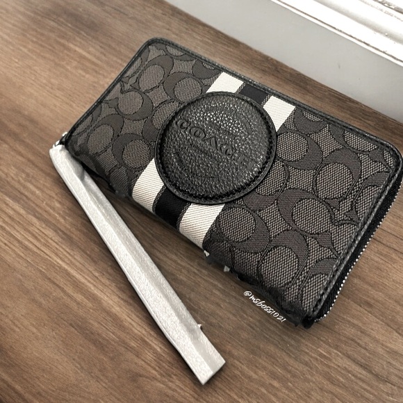 Coach | Bags | Coach Dempsey Phone Wallet In Signature Jacquard With ...